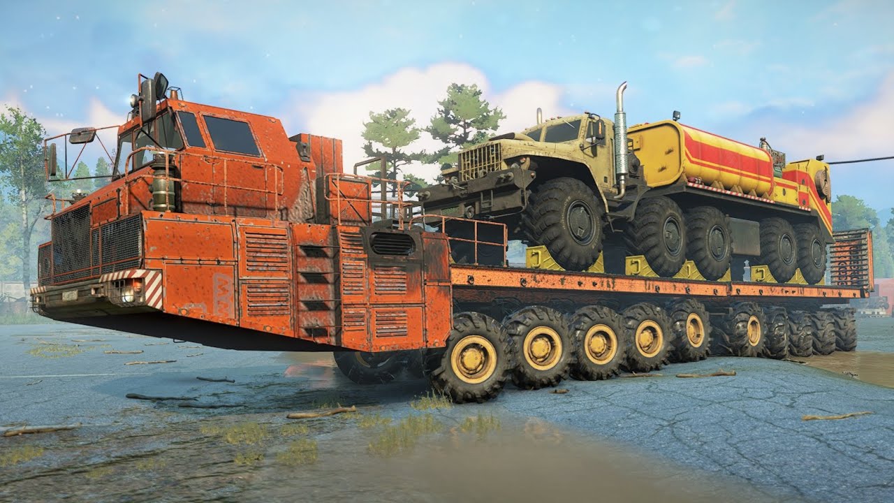 SnowRunner Mods - MAZ 7907 20x20 Longest Carrier Towing Truck - Offroad ...