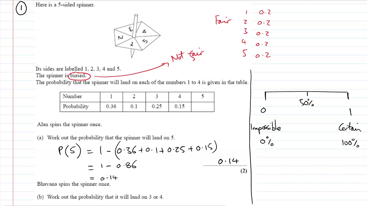 Probability Examples 1 - YouTube