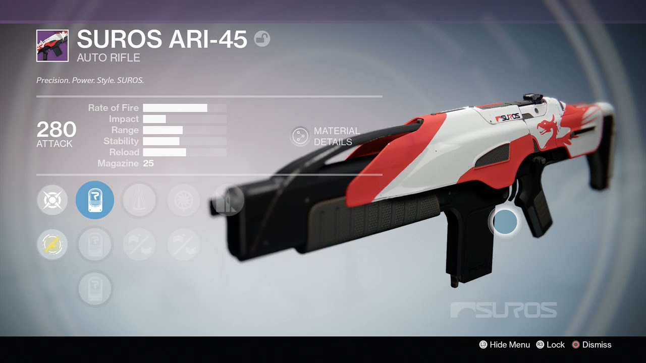 Destiny Taken King Armsday Gunsmith Legendary Auto Rifle Suros Ari-45 ...