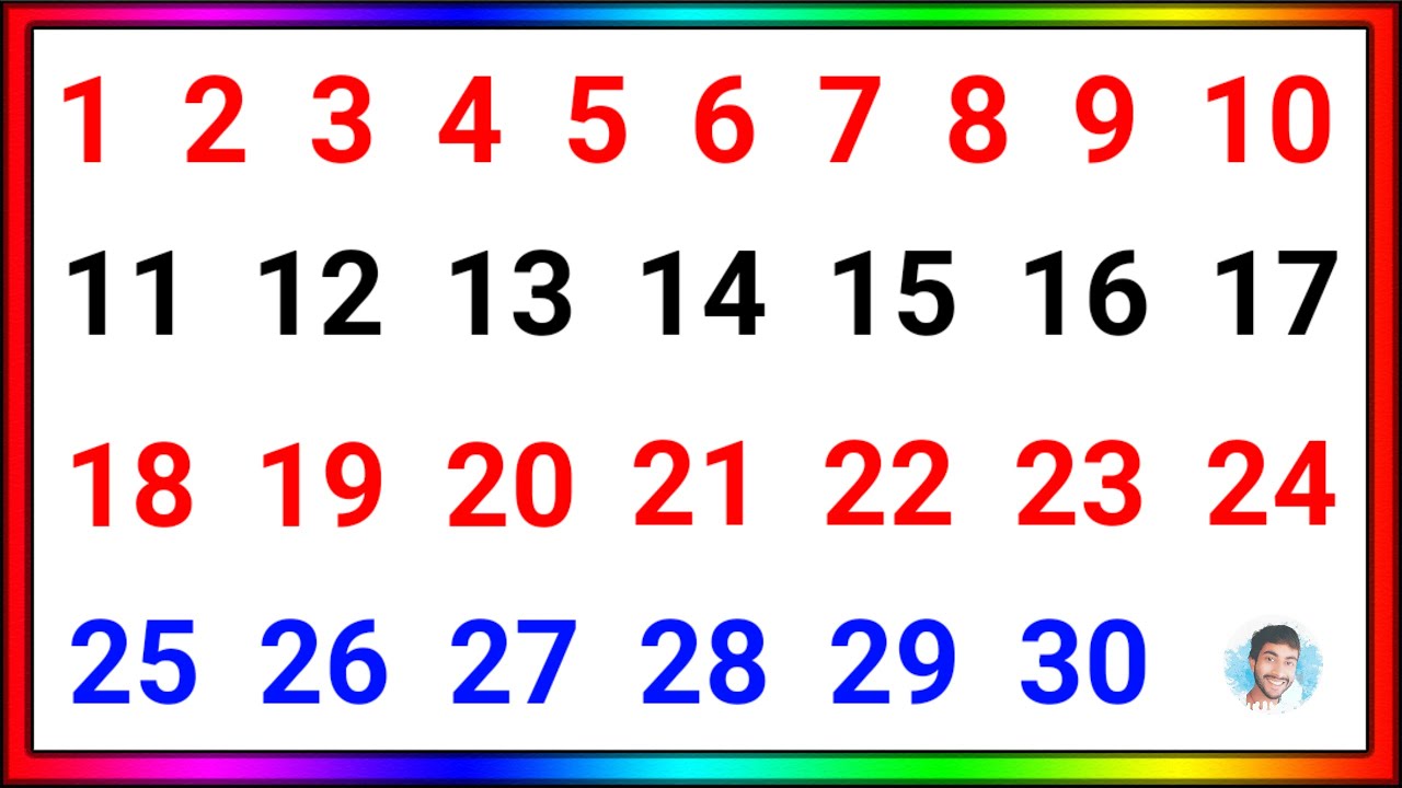 1 se 30 tak ginti | 1 से 30 तक गिनती | counting 1 to 30 | 1 se lekar 30 ...