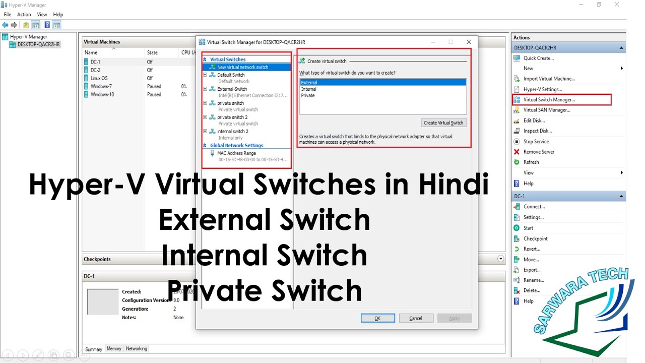 What is Hyper-V Virtual Switch & How it work in Hindi Part-1 - YouTube