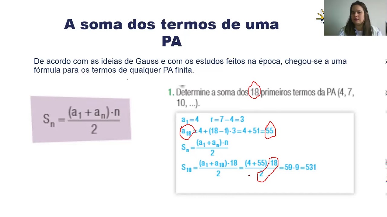 Vídeo aula 2 - Semana 10 - Aula 11 - Soma dos termos da PA (1º EM ...
