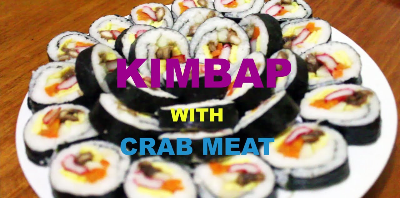 Delicious "KIMBAP WITH CRAB STICKS" - YouTube
