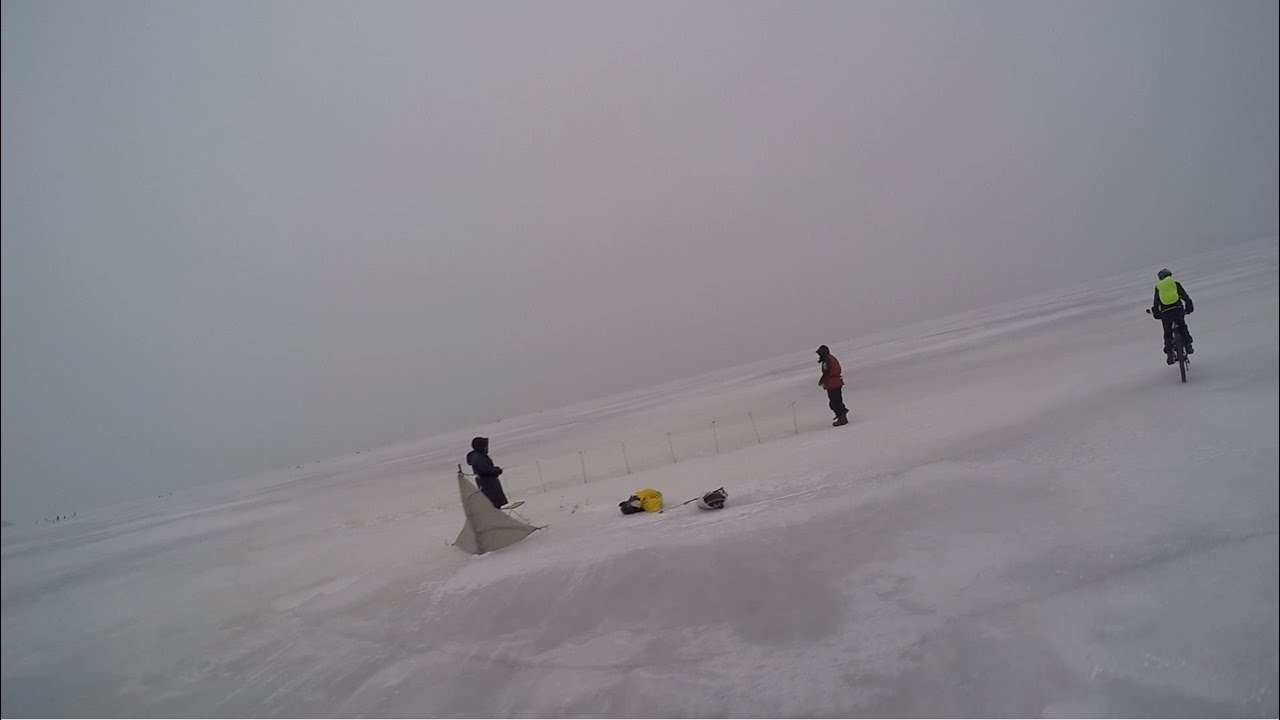 Ice cycling on the Gulf of Finland - YouTube