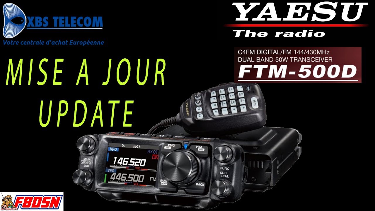 FTM-500D MISE A JOUR - UPDATE #radioamateur #hamradio #YAESU #pmr446 ...