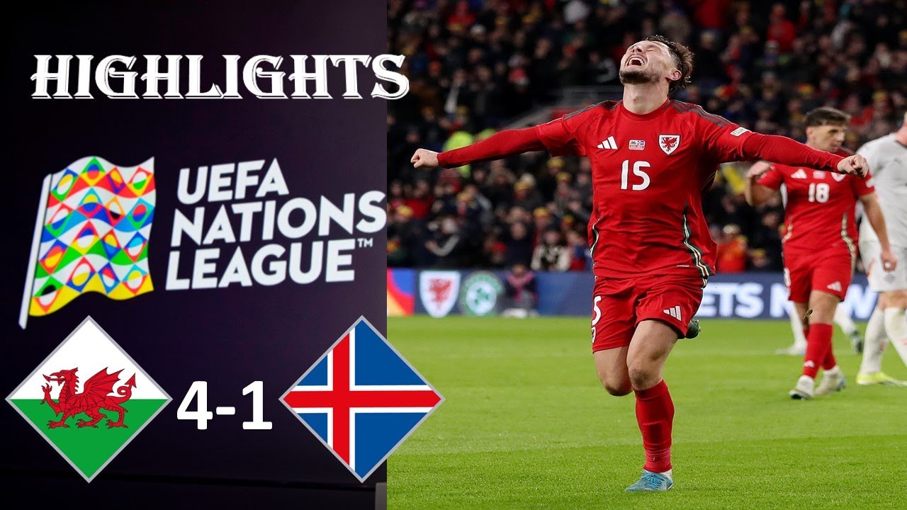 Wales vs Iceland 4-1 Highlights Goals | UEFA Nations League 2024 - YouTube