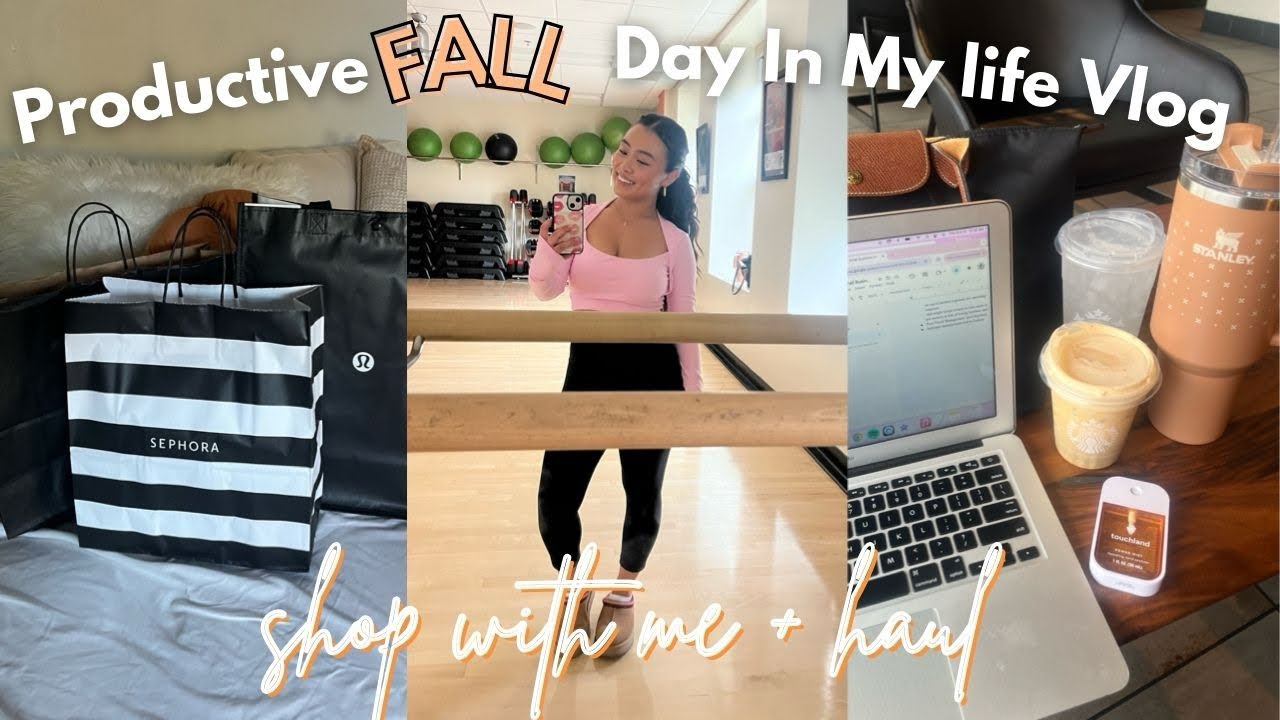 Productive FALL Day In My Life + Haul,Pilates,& studying | Genesis ...