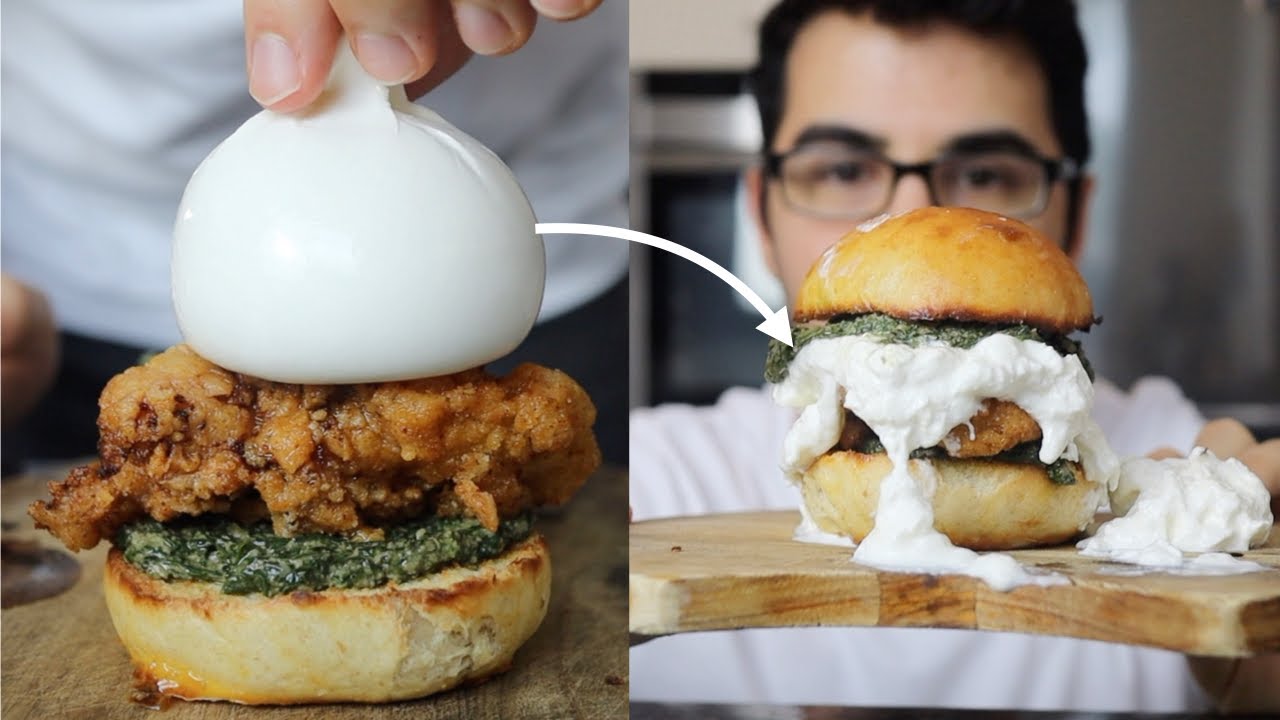 Chicken Burrata Burger - Der Heftigste Burger Den Ich Bisher Gemacht Habe - YouTube
