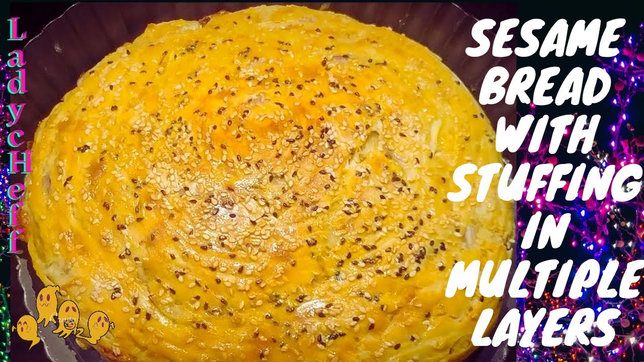 Sesame Round Bread with Stuffing in Multiple Layer. - YouTube