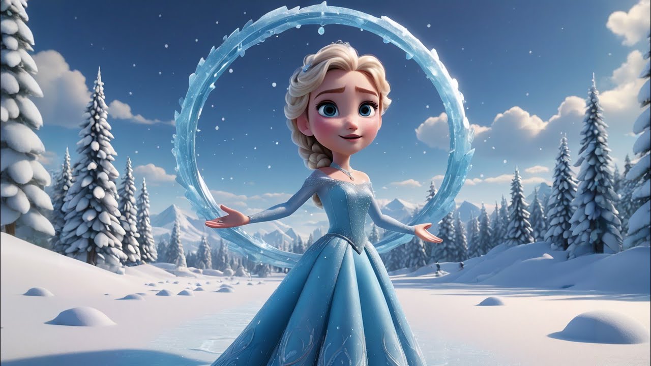 Elsa's adventure in the universe of ice story for kids and bedtime ...