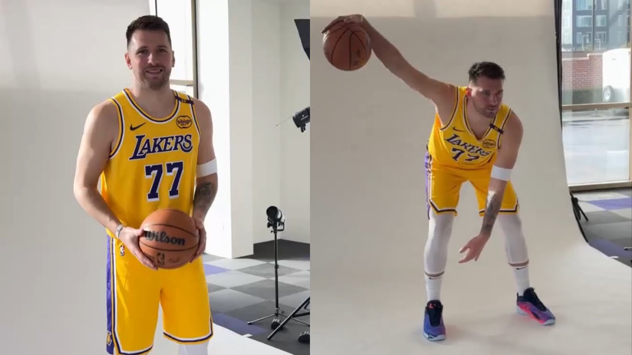 Luka Doncic first time in Lakers jersey and shows his “270-pound ...