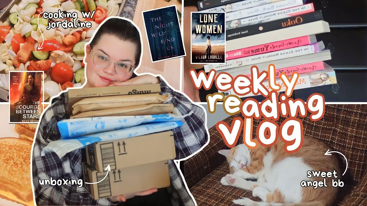 book unboxing! 📖 WEEKLY READING VLOG - YouTube