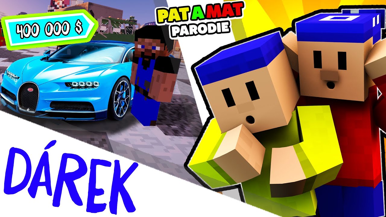 PAT A MAT PARODIE v MINECRAFTU | DÁRKY k Vánocům - LUXUSNÍ AUTO a DALŠÍ ...