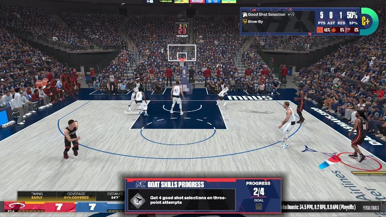 NBA 2K24_20230923 Hold up..🤔 is that Mark Cuban IN THE CROWD🤣 #MYCAREER ...