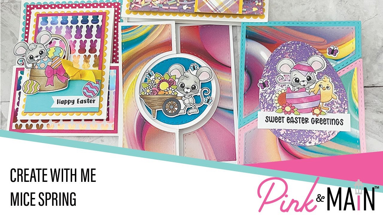 Create with Me | Mice Spring Cards - YouTube