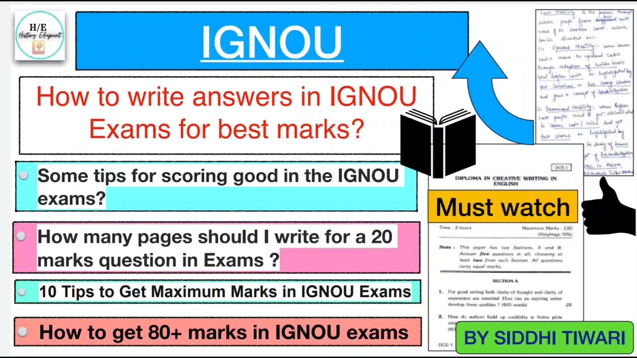 How to write ️ Answer in IGNOU Exam for best marks | How to get 80 ...