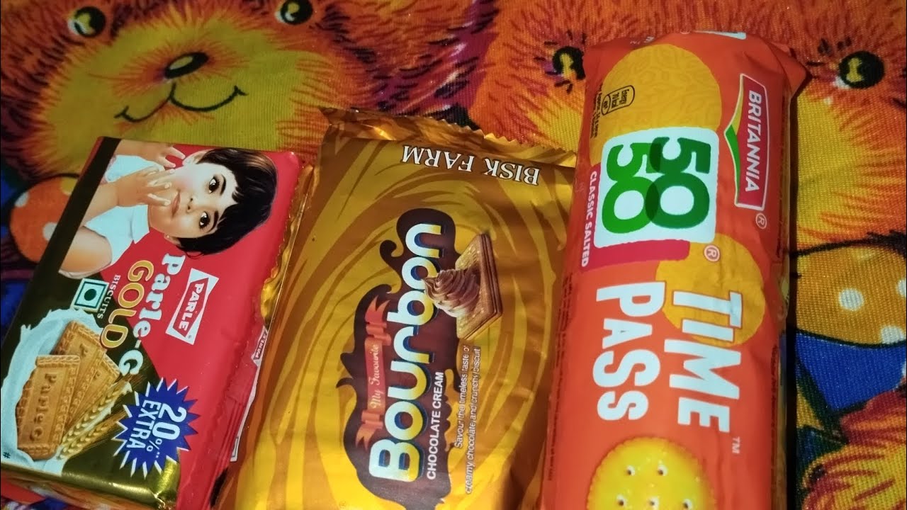 PARLE-G GOLD VS 50-50TIME PASS VS BOURBON CHOCOLATE CREAM || SWEET AND ...