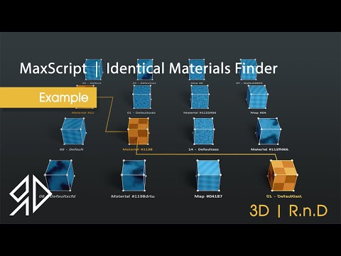 3D R.n.D | MaxScript | Identical Materials Finder-Example - YouTube