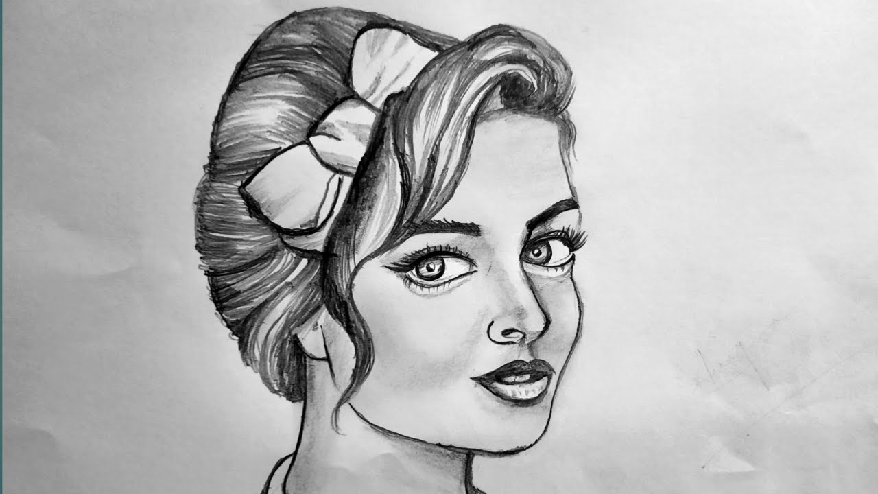 Easy Girl Drawing Pencil Sketch Step By Step For Beginners YouTube