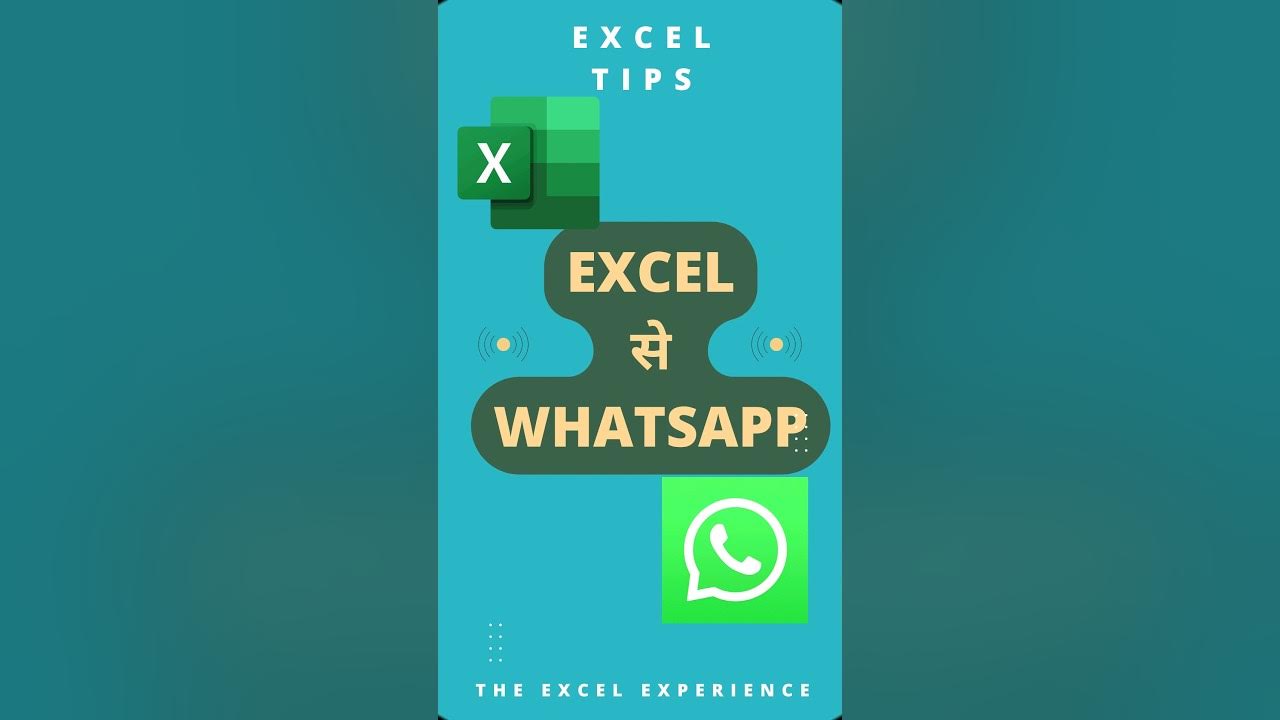How to send whatsapp message from MS Excel? - YouTube