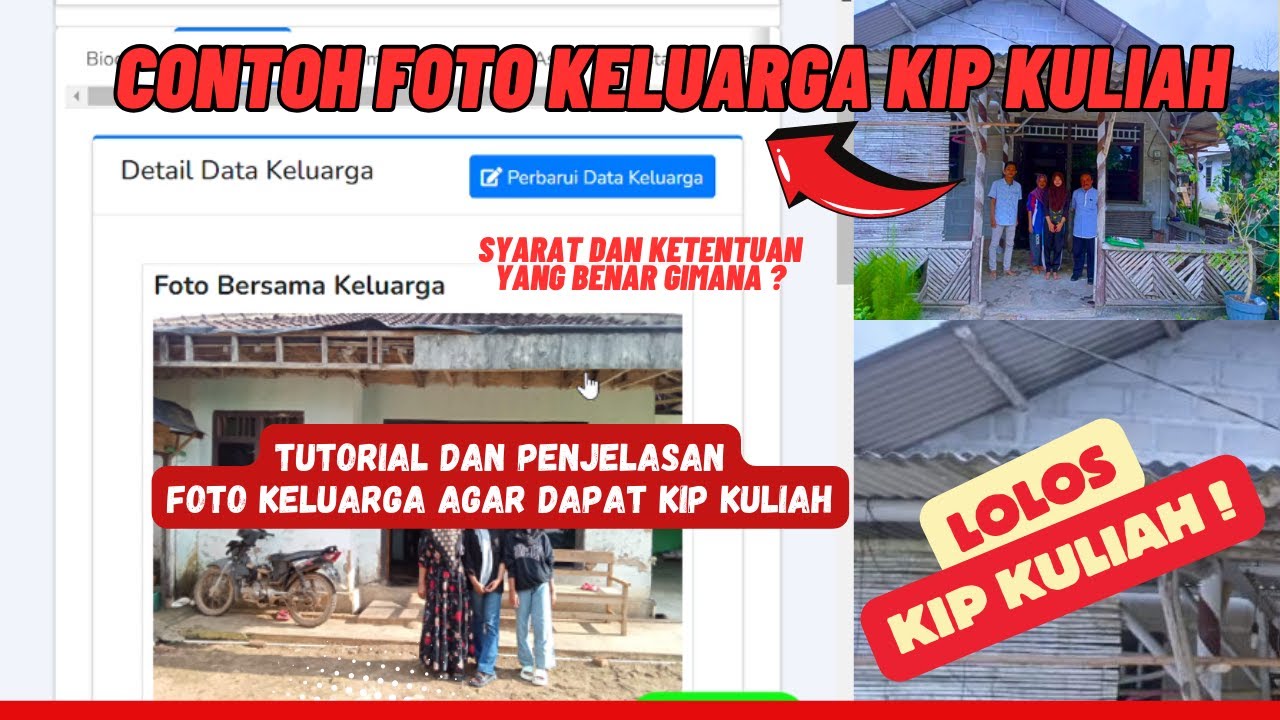 Contoh Foto Keluarga untuk KIP Kuliah yang Lolos - YouTube