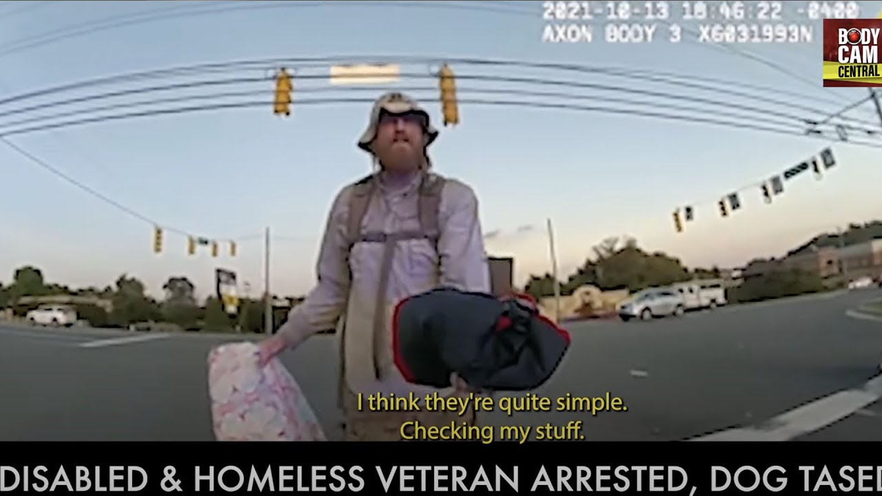 Cops BRUTALLY Arrest Disabled and Homeless Veteran - YouTube
