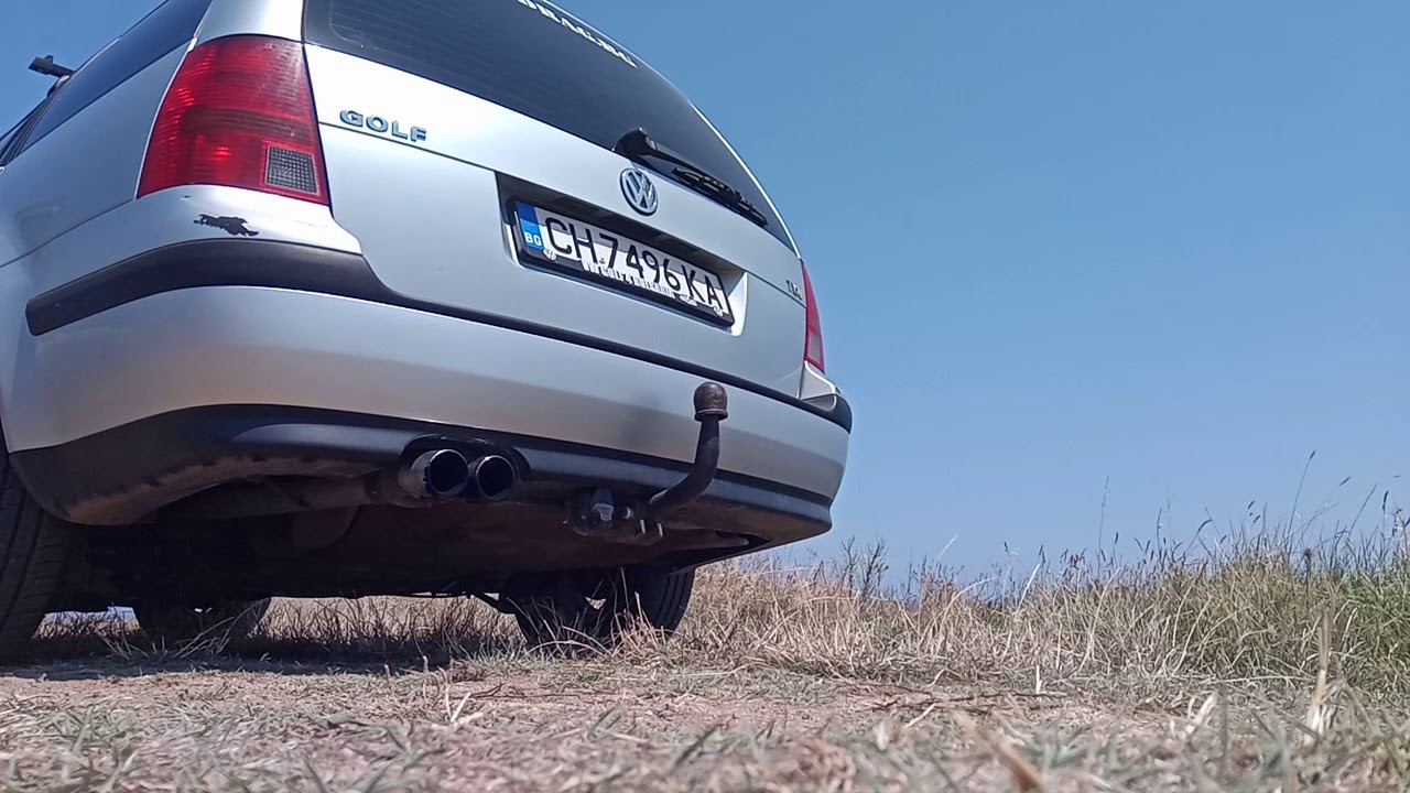 Vw golf 4 1.9tdi Stright pipe exhaust - YouTube