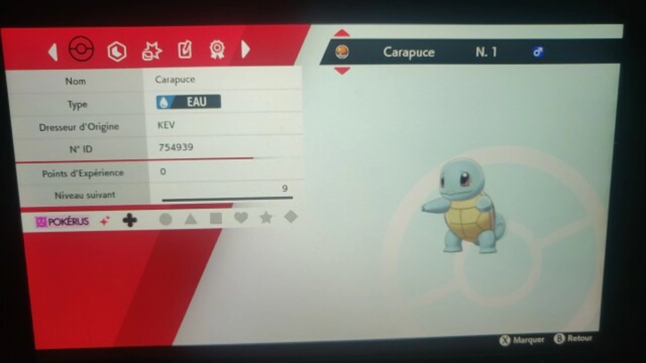 carapuce shiny 6iv talent caché trades pokemon shield sword - YouTube