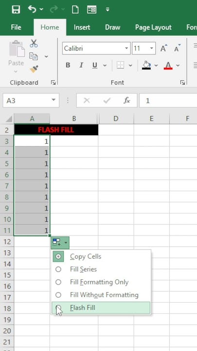 |Flash Fill In Excel Shortcut Key| - YouTube