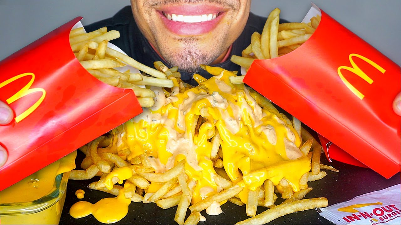 ASMR MCDONALD'S MUKBANG ANIMAL STYLE FRIES | EXTRA CHEESY | EATING SHOW ...