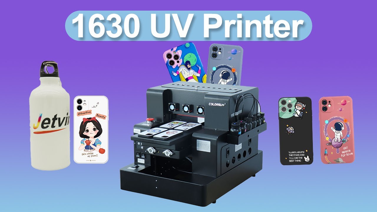 Colorsun A4 uv printer A1630 Print on Stainless steel plate - YouTube