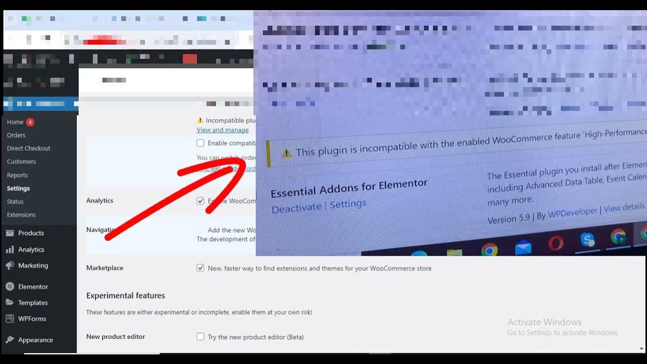 Fix Error This "High-performance oder stoage" plugin is incompatible with the enabled ...