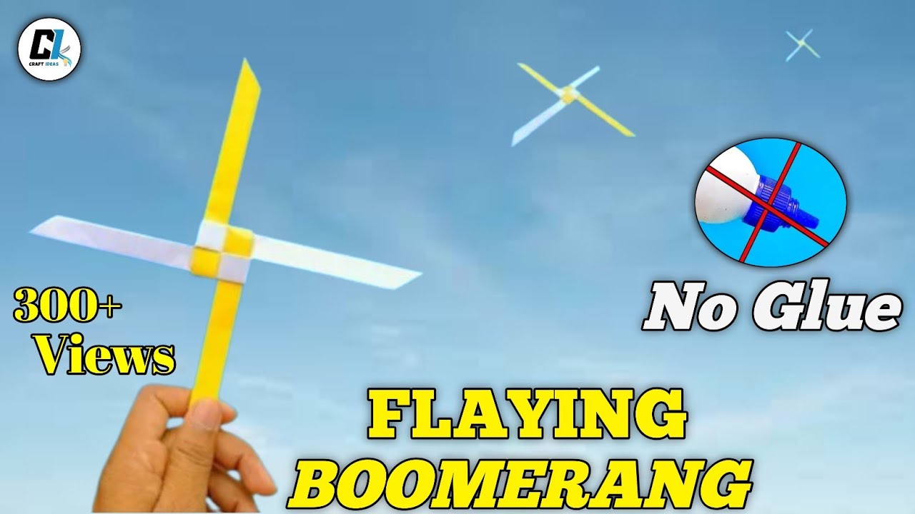 How to make a PAPER BOOMERANG. No Glue Paper Craft. CRAFT IDEAS 💡 ...