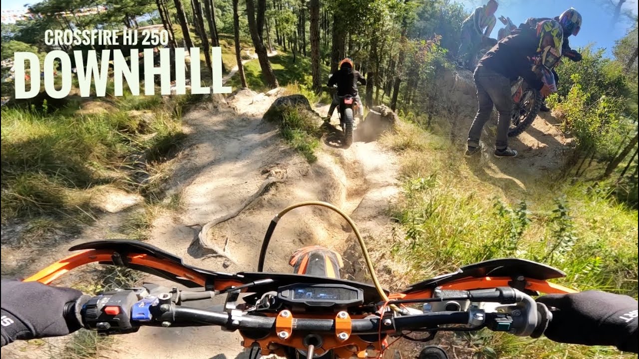 Extreme Downhill Hill in Dirt Bike Crossfire HJ 250 X Its not Easy ...