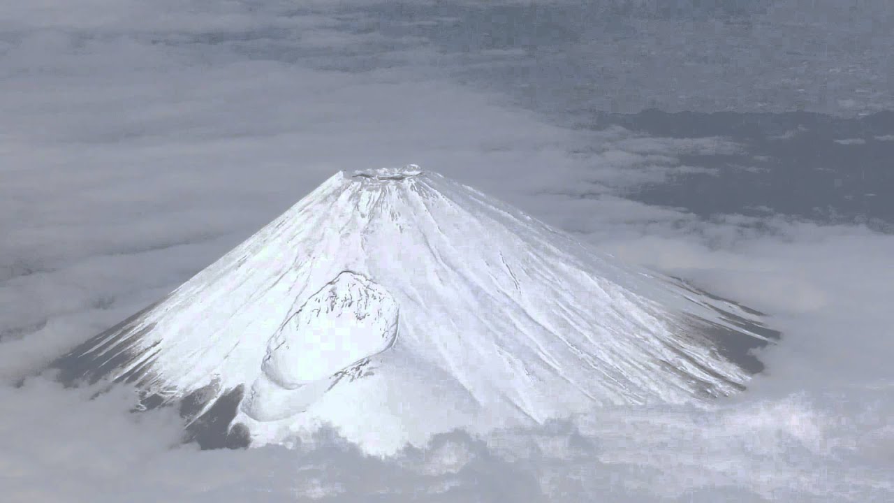 Mount Fuji Japan ( ... from airplane) - YouTube