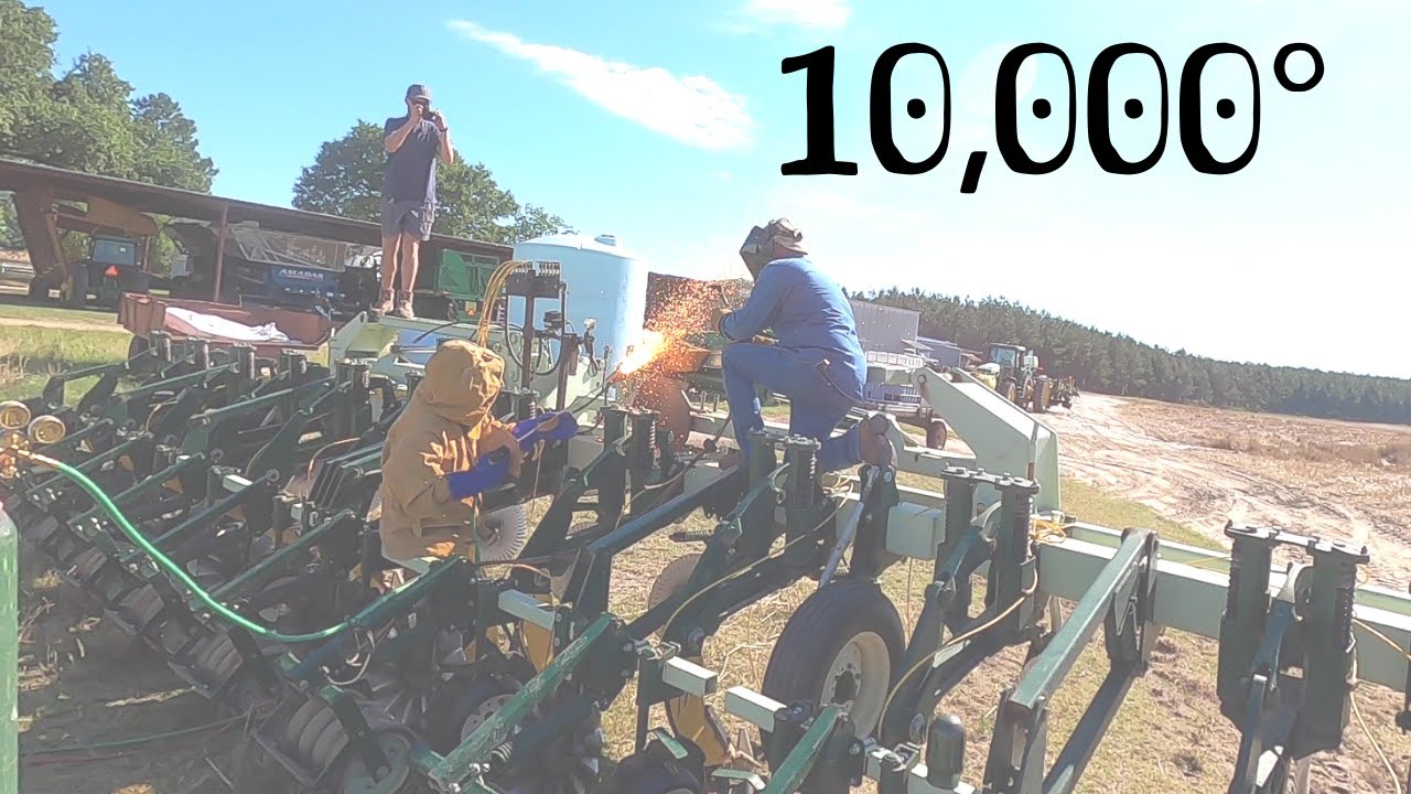 Strip till pin is stuck so we melted it with a lance torch!! - YouTube