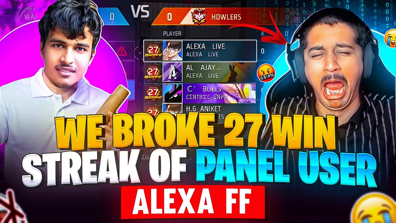 We Broke 27 Win Streak Of Panel User Squad @alexalive92461 🤬 Most Angry ...
