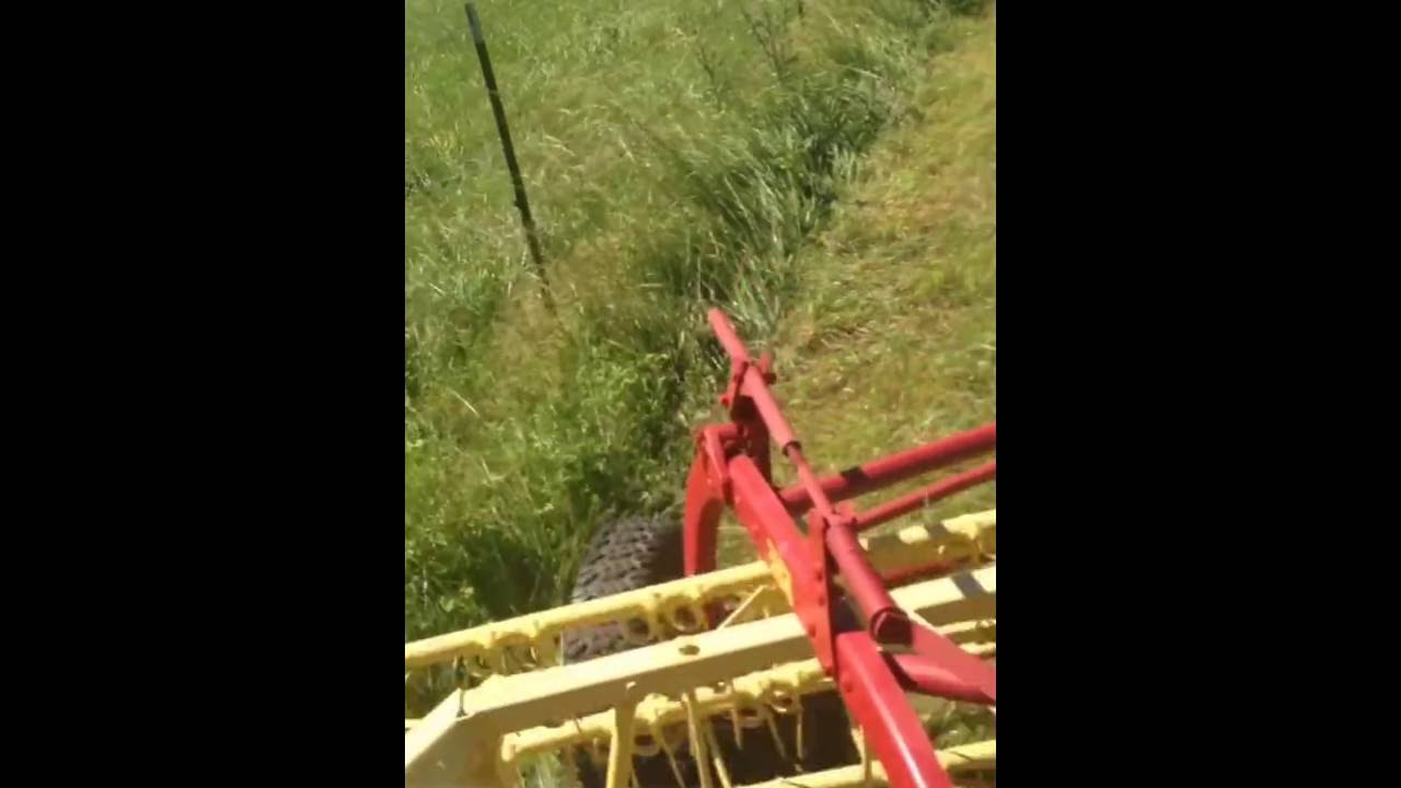 Farmall 656 raking hay - YouTube