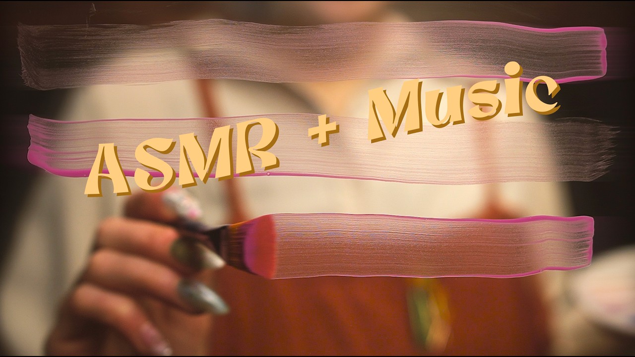 (MUSIC version) 👩🏼‍🎨 ART ASMR variety pack 🎨 (drawing on you, layered ...