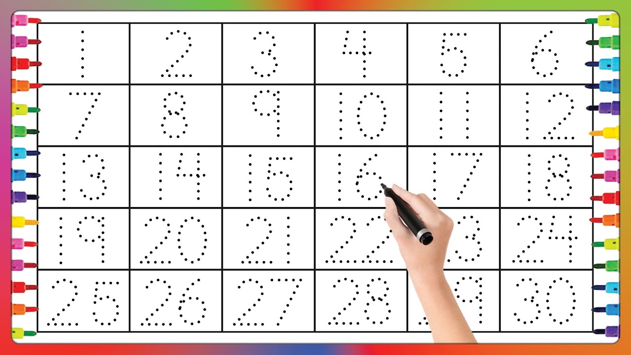 1234 Numbers | 123 Number Names | 1 To 30 Numbers Song | 1234 learning ...