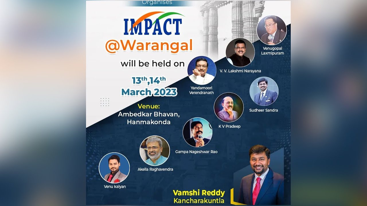 Vamshi Reddy Foundation- Impact Event @ Warangal on 14th March 2023 ...