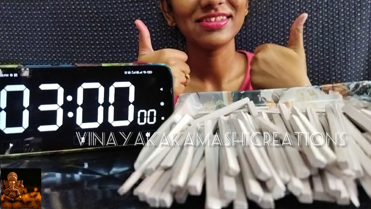 3 min challenge//slate pencil eating//food eating//ASMR - YouTube