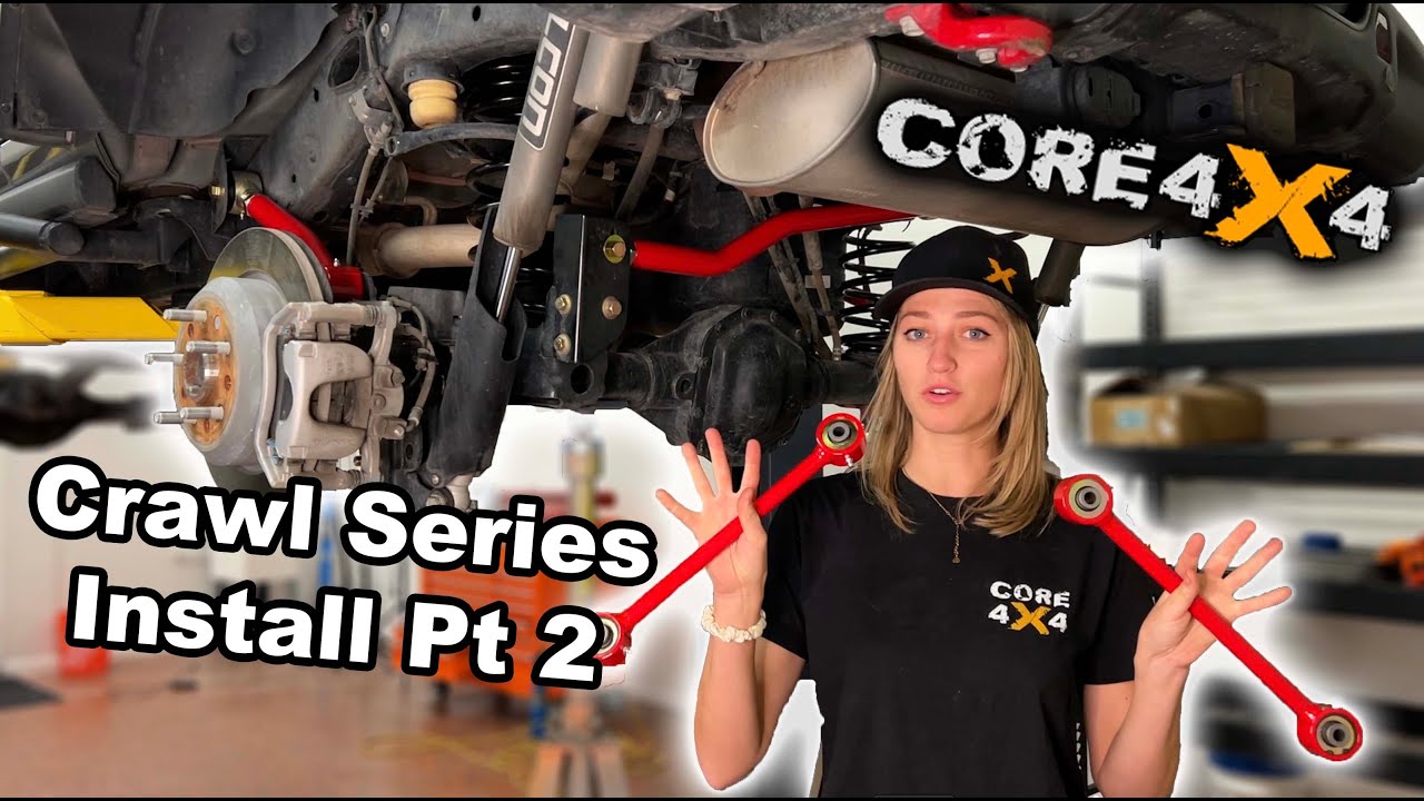 Core 4x4 JL Wrangler Rear Control Arms Track Bar Install - YouTube