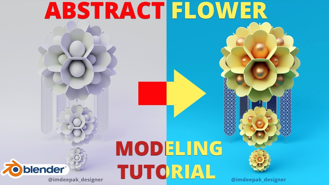 Abstract Flower Modeling Tutorial || Blender 2.90 - YouTube