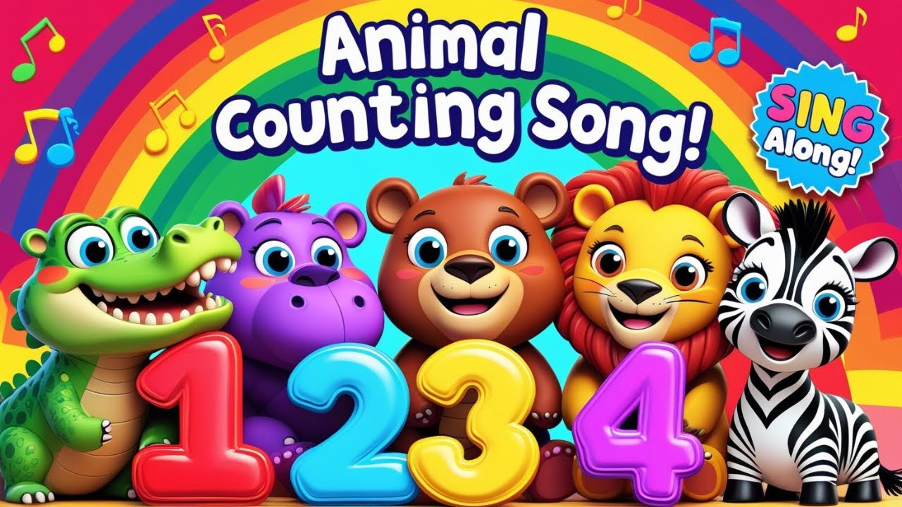 1 to 10 Counting Song with Animals | Fun & Educational for Toddlers ...