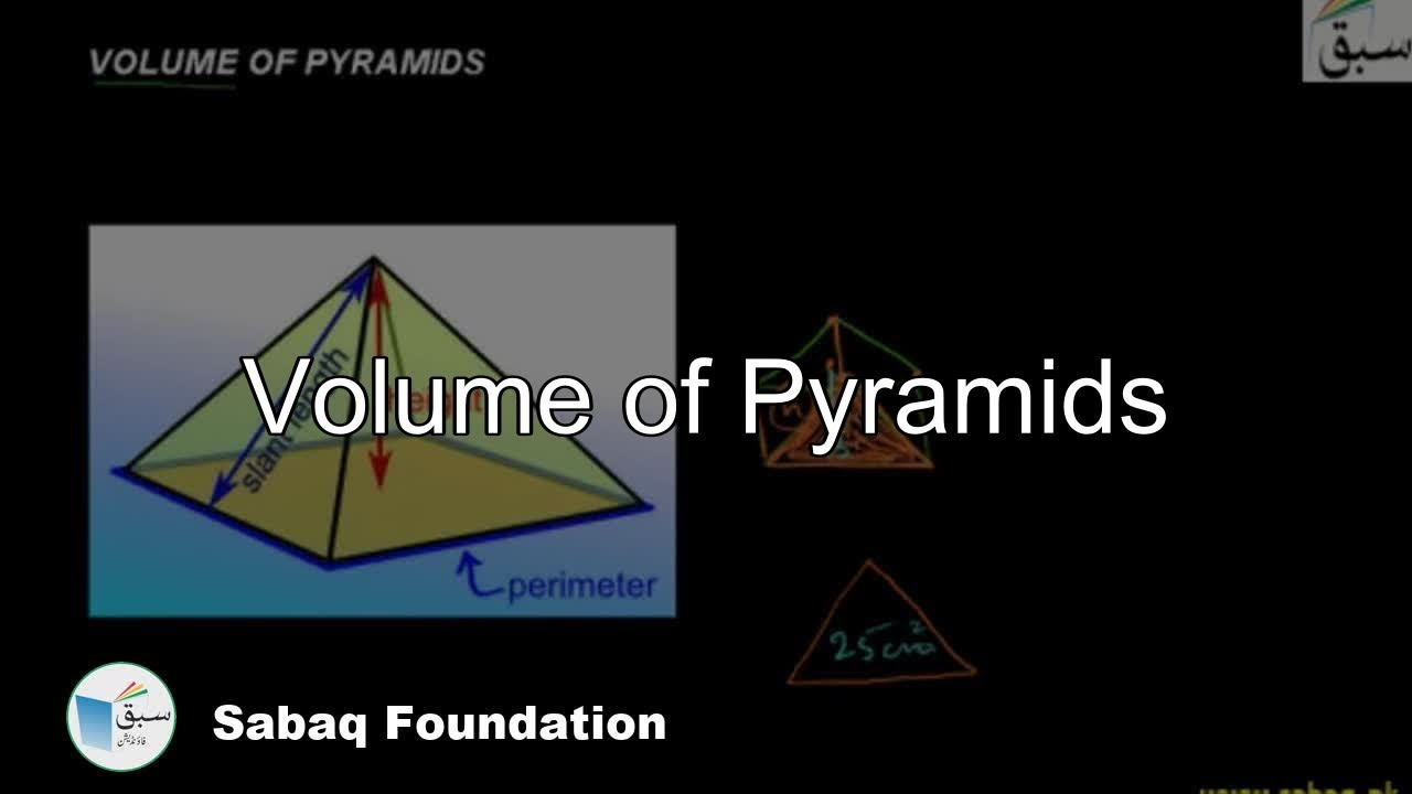 Volume of Pyramids, Math Lecture | Sabaq.pk - YouTube