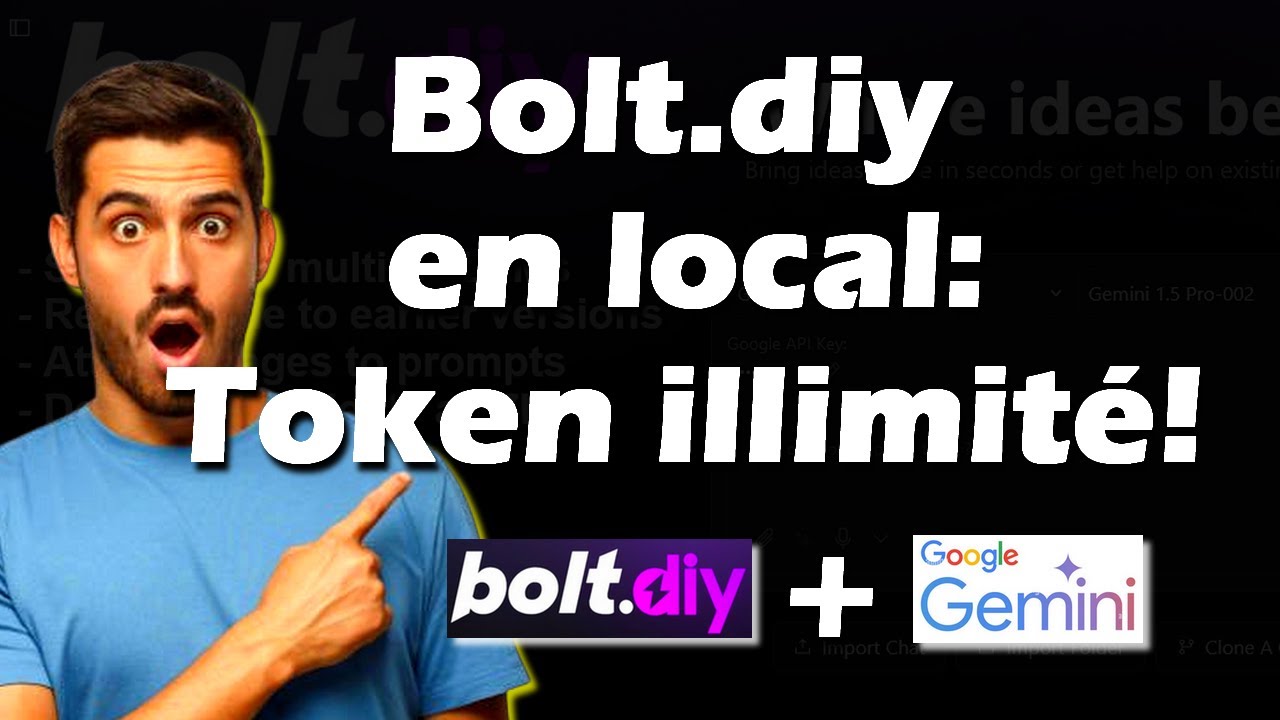 Voici comment utiliser Bolt.diy en local avec tokens illimités et 100% gratuit - YouTube