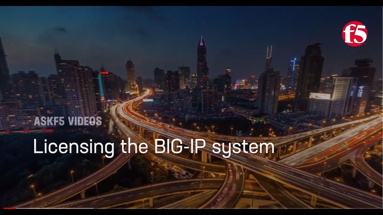 Licensing the BIG-IP system - YouTube