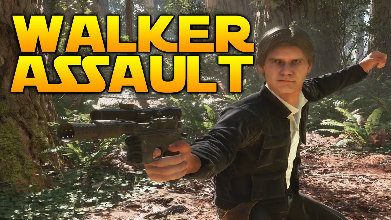 Star Wars Battlefront: ENDOR WALKER ASSAULT WITH HAN SOLO - YouTube