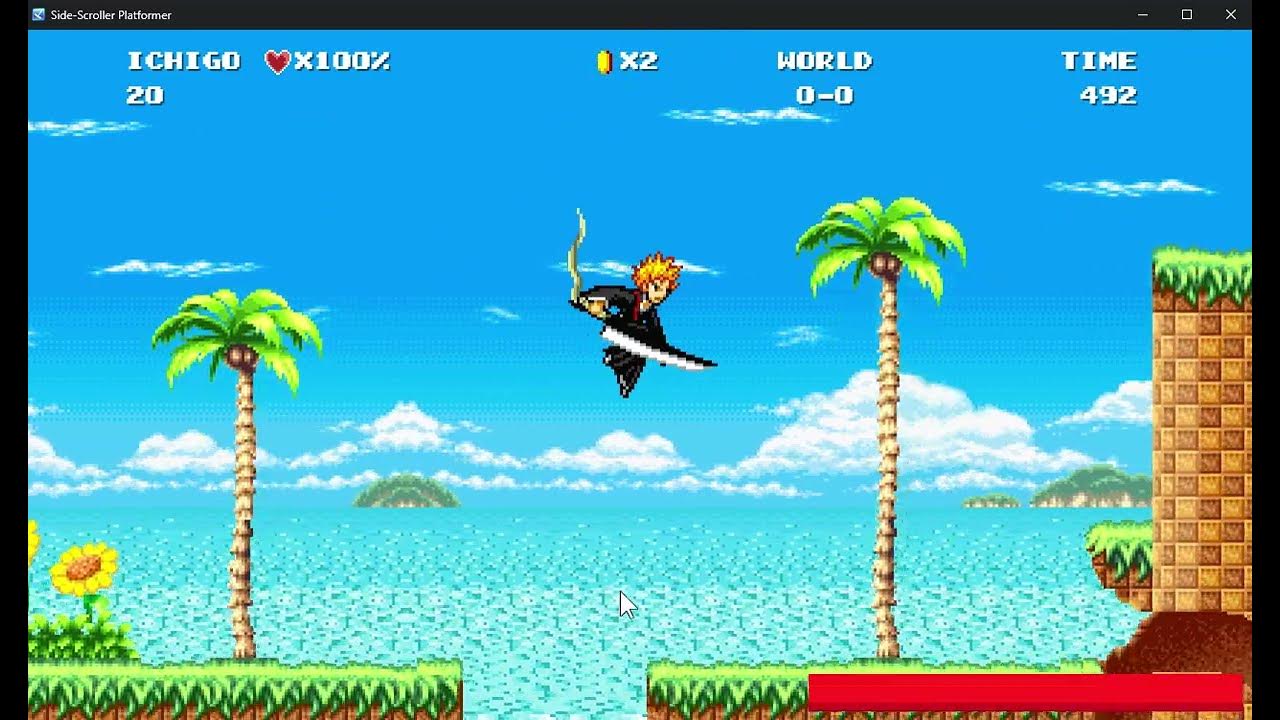 Side Scroller Platformer, Projectiles Test, Neo Green Hill, Boss Health ...